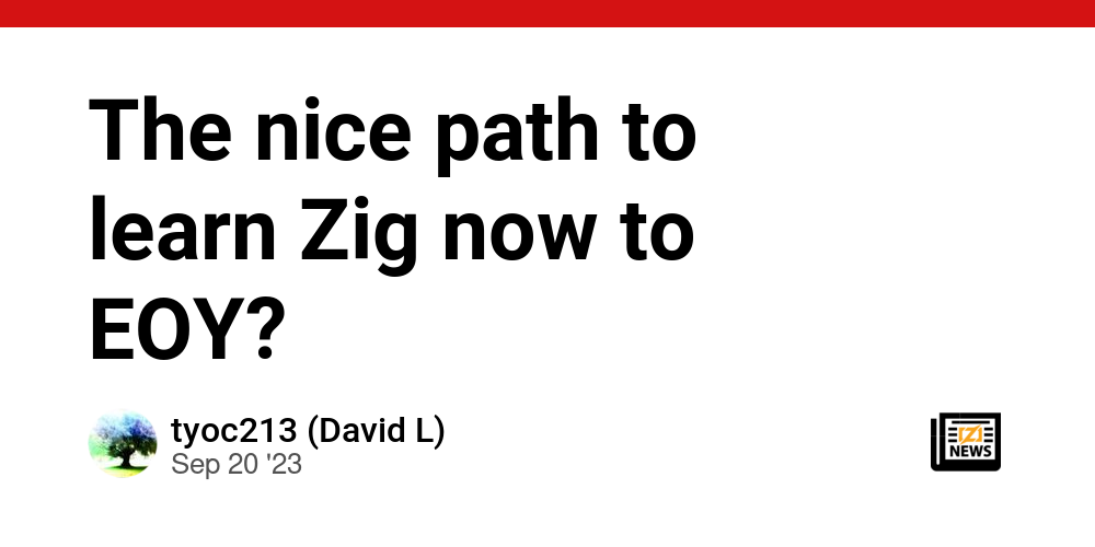 The nice path to learn Zig now to EOY? - Zig NEWS
