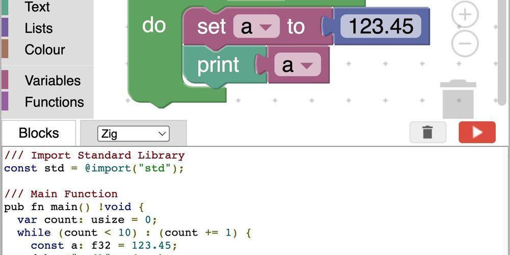 Zig Visual Programming with Blockly - Zig NEWS